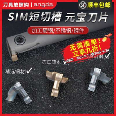 数控刀片元宝切槽刀片小内孔沟槽刀粒加深内劲切槽刀片SIM300-020