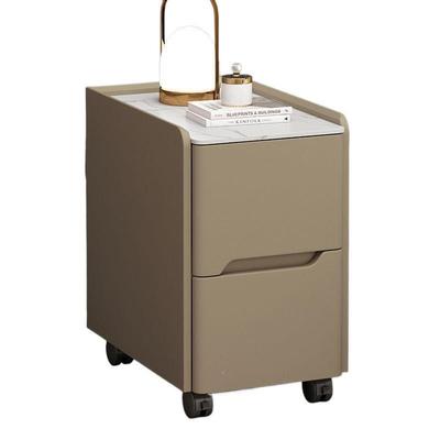 木轻奢AKS万向床头柜现代简约储柜收纳小型轮家用物卧室岩板超窄