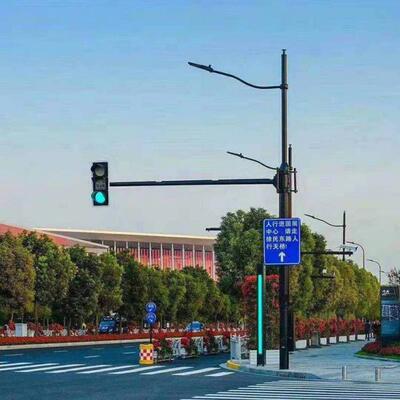 多功能led综合杆多杆一路灯杆红绿控EJP灯合通指交示牌监一体化共