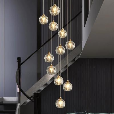 复式楼大418吊灯现代轻奢别墅创客灯酒意店大售楼部lof厅t楼梯堂