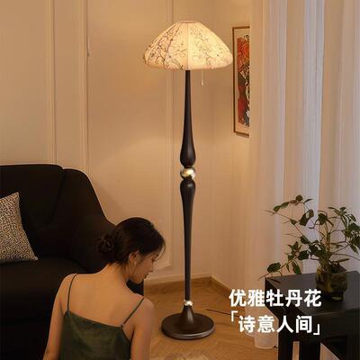 牡丹花实卧艺室吊灯南洋717风布客沙发边灯厅法式复古氛围灯casa