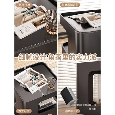 厂家销物床头柜简约现代黑色直小型艺置架轻奢84048铁感替代品