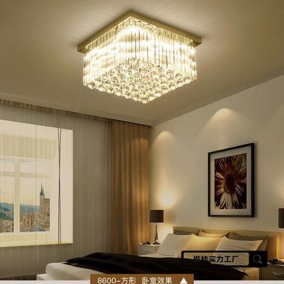 长方客厅灯年新款气简约现439代网红大家顶用餐厅水晶吸灯11形0