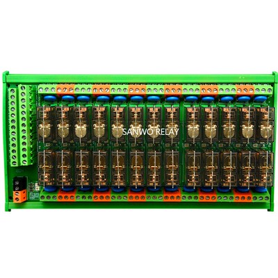 26路继电器宏发中间模组HF14FW直流PLC放大板12V电磁小型功率模块