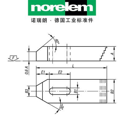 ore141lem德国原厂直供诺瑞NLM04070夹带紧块阶梯齿面钢制铝朗n制