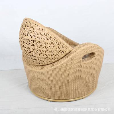 创XEB意现约代简户外休闲酒店民宿台阳花园编单人藤扶手椅