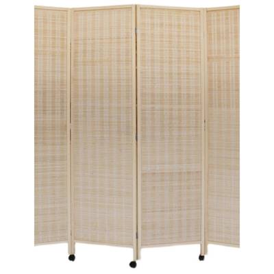中式F7676T56实木竹编屏风移隔断客厅可折叠动办公遮室现代简约滑