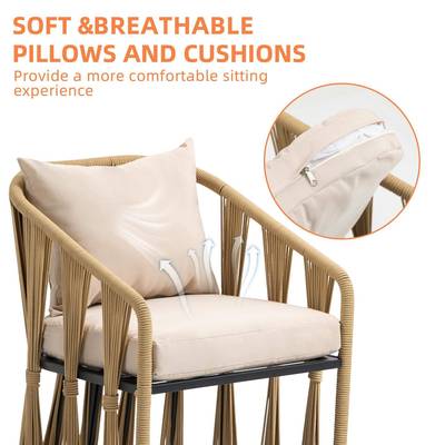 户外沙发合室外院庭园防水防晒组民宿酒店阳台客厅编藤桌椅组合花