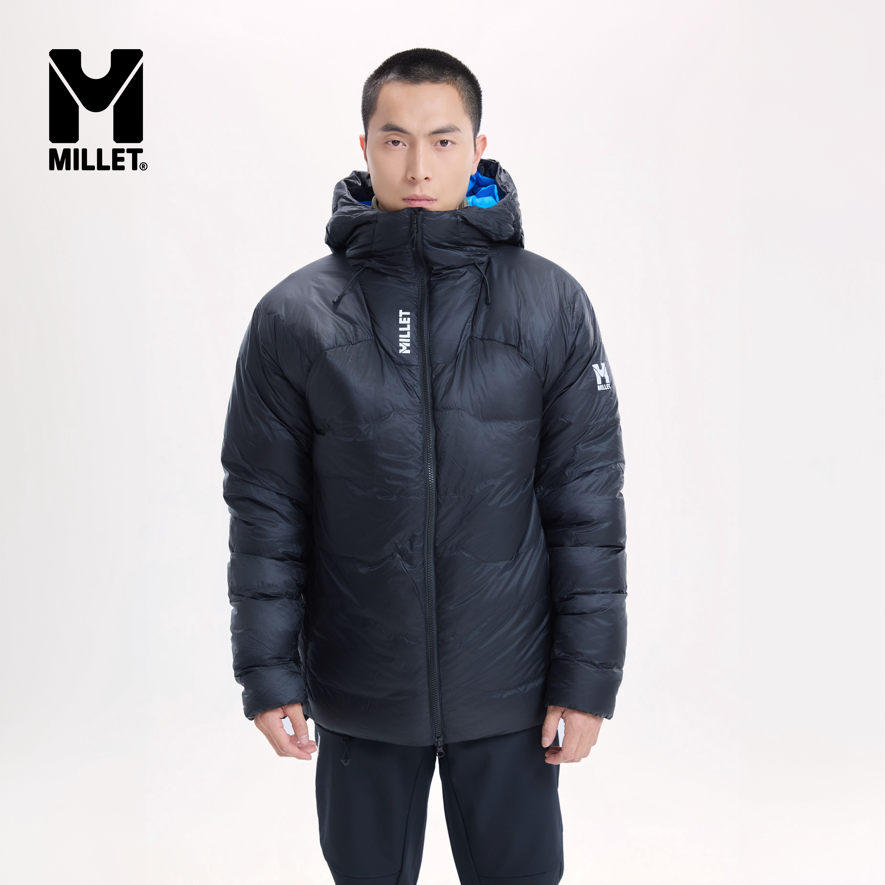 MILLET觅乐KAMET系列男士700蓬连帽羽绒服户外防风保暖 MIV10558