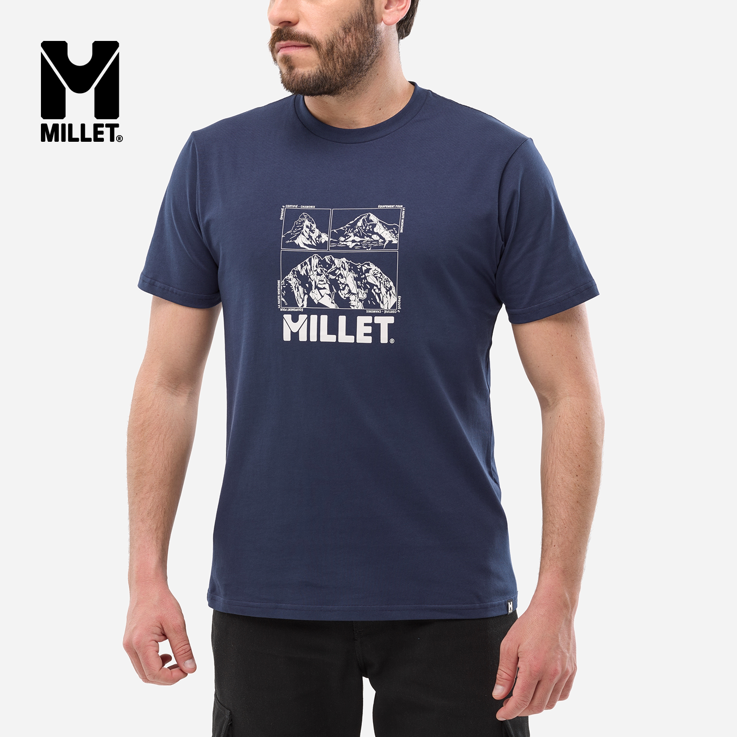 【线上独家】MILLET觅乐CHAMONIX系列男士圆领短袖T恤MIV10456