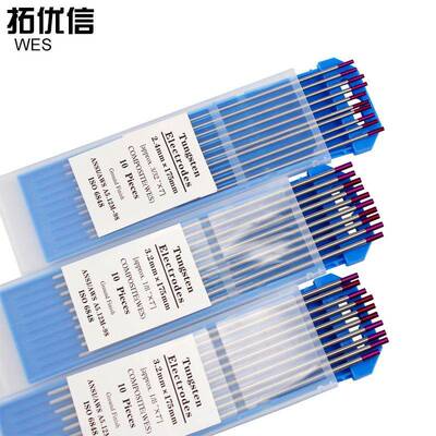 WES锆钨电极紫头针/1.RRY01.6//2.02.4/3.0/3.2/4.钨0*175mm