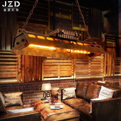 式金质美复古业风SLC工吊灯l办oft创意怀旧餐厅网咖公室吧台铁艺