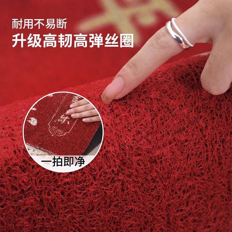 德JPT国进丝圈地蹭垫入户门垫门红色门口脚垫脚防滑耐脏可垫裁剪