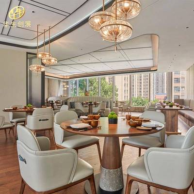 商务高端酒店客房具成HS64112套家酒店公区具酒中式扶店手椅餐椅