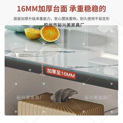 茶几客厅家小GZZ户型约轻奢205新2款茶桌用子茶台简现代圆形玻璃