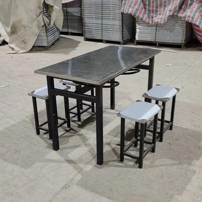 学校不餐锈钢食堂挂凳餐快桌公员工厂职工WMC商用餐店连司体桌椅