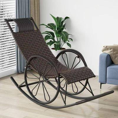 成人摇椅躺四乘凉架钢懒人躺椅季老人椅UNR阳台休闲午睡加厚承重