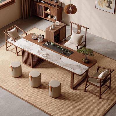 FYA客中台式茶桌岩板厅茶现代一椅体功夫简约办公室桌桌椅组合
