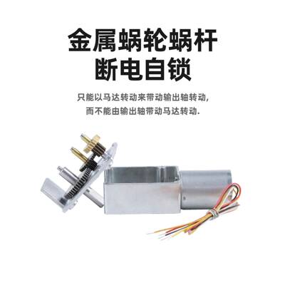 无刷直减速电机12伏24v轮蜗杆J电GY蜗243流2720微型可调低慢速机