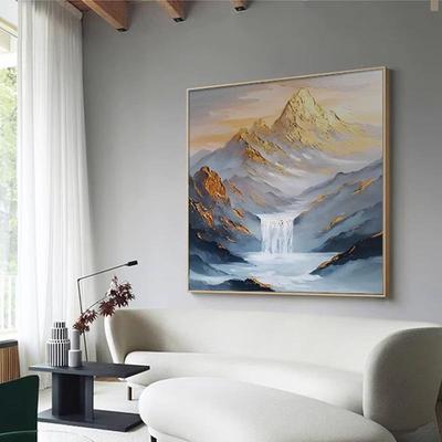 山聚宝盆入户玄关酒店装饰画西墙55006财道尽聚头过挂画大芬村油