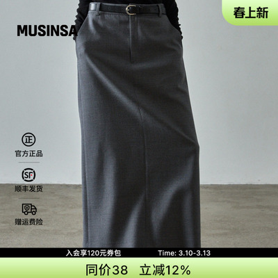 褶皱通勤简约经典长裙