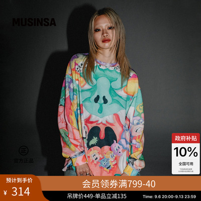 男女同款艺术图案长袖T恤