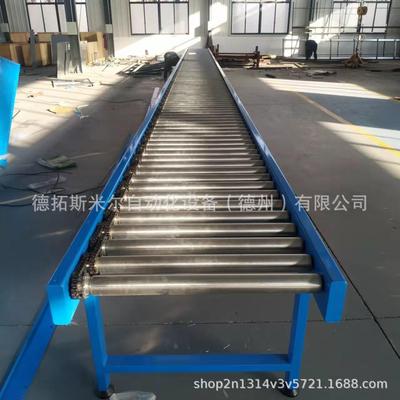 非标动力滚筒直线输送机 旋转滚筒传送带实现多品种共线分流输送