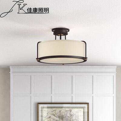 美个布卧艺田园乡村吸顶灯餐厅灯书房灯具70412圆形铁艺式室性灯