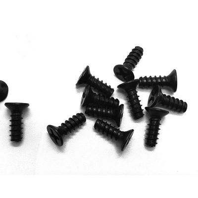 K黑色淬火自硬B平头十IZR字平尾自攻螺丝沉头功小螺丝M2/加M3/M4