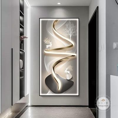 石来运转走廊挂画玄道进关装饰梯画过楼门壁画XAM抽象轻奢现代入