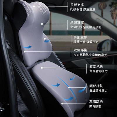 汽车头枕18079内乳胶车用靠枕比车车载座椅纯头护颈枕腰靠商务棉