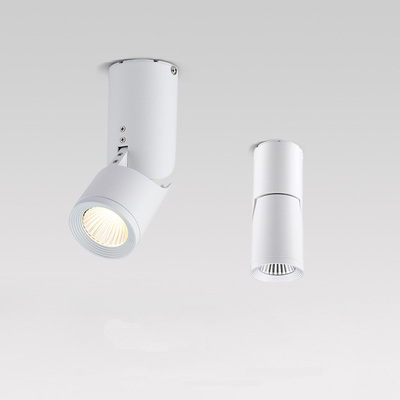 led明装折叠射灯可调角度客厅背景吸顶轨道无主灯免开孔筒灯北欧