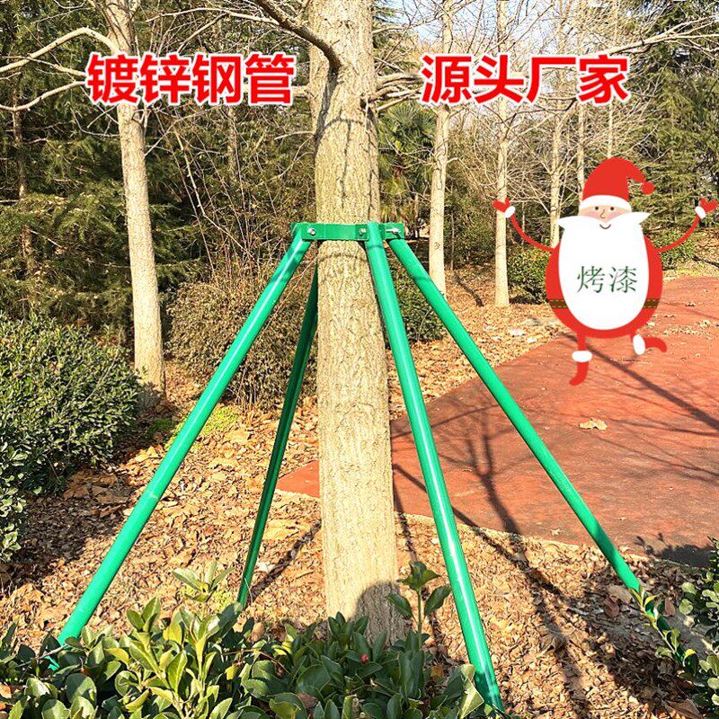 镀锌钢管树木支撑架大树防风固定支架园林绿化苗木树木支撑固定器