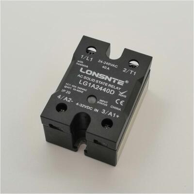 LONSNTE蓝石固态继电器220V单相LG1A2440D直流控交流SSR-40DA固态