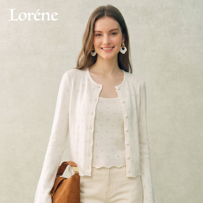 Lorene针织衫女长袖宽松长袖开衫
