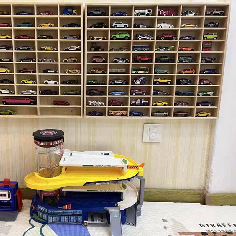 1:64多美卡风火轮模型收纳架小汽车模型展示柜 火柴盒跑车收纳架