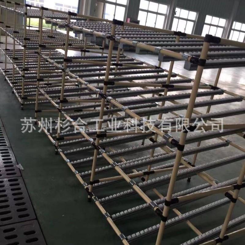 电商分拣架厂家流利货架车间滑动带滚轮滚筒式架厂重型流利条货架