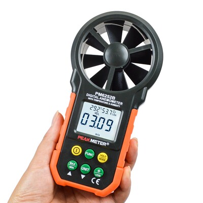 华谊PM6252B便携式数字风速仪高精度手持式风量风速计叶轮测风仪