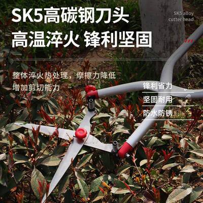 多功能折叠式草剪QQQ园艺加枝长坪绿篱剪家用修园林工具修剪防滑