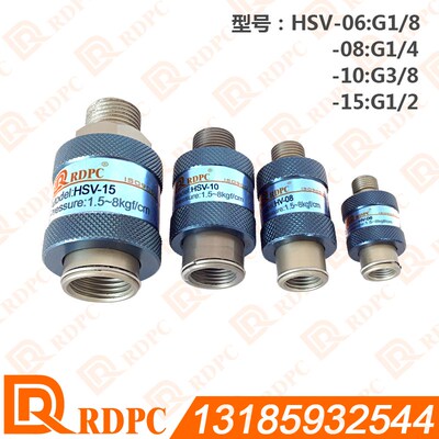 RDPC原装手动滑阀HSV-01 02 03 04管道阀HSV-06 08 10 15 20 25