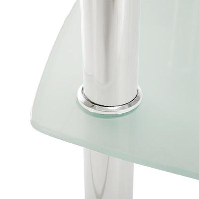 N5简现代钢化约玻璃小茶几正形双层加高沙小方桌几发边方茶桌子不