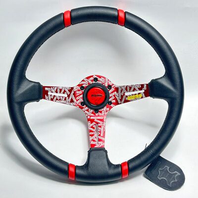 14寸涂鸦支架汽车改装快拆超纤皮方向盘通用运动转向盘钛盘铝底座