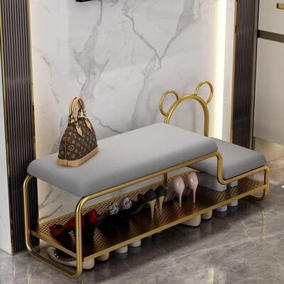 北欧WCU入户门换鞋用垫门口鞋柜一体简家约鞋轻奢坐穿儿童鞋架换