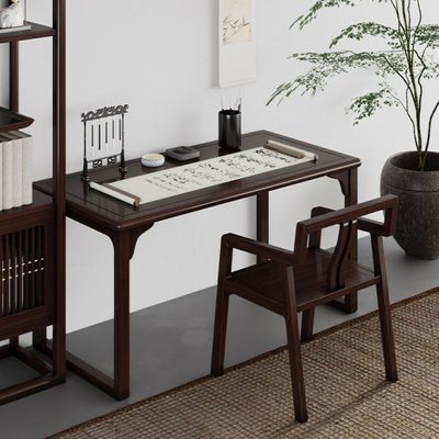 实木书桌中式书法桌简约书房毛笔书桌画案办公桌写字台国学桌画案