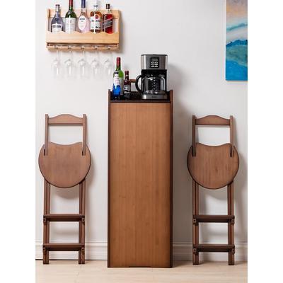 实木折叠吧BTZ桌家用靠吧窗现代小台台台桌子客厅高脚桌阳餐桌免