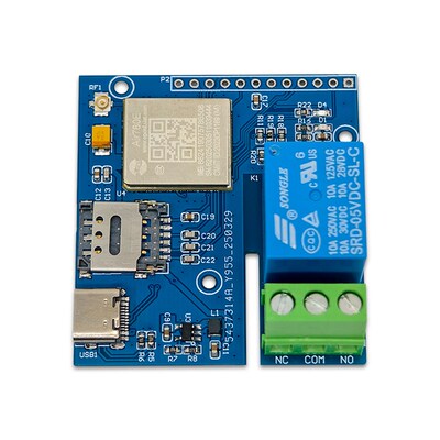 物联网4G联网单路继电器AIR780E模块