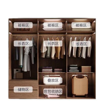 实木衣柜收卧室家大衣橱轻45678奢柜子组合纳柜一门顶储到物用大