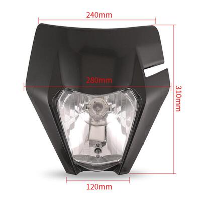 越摩托车总配件17款KT前野大灯M72037克维斯波速尔鬼脸照明灯成