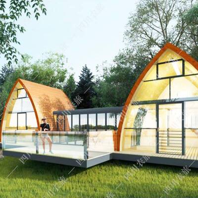 户外木屋民宿木屋小房露屋子营别墅网红三角小木质实木房组合低层