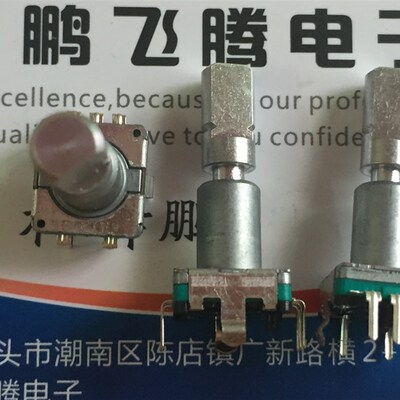 日本ALPS EC11编码器 EC11E09244AQ 18定位数9脉冲点带开关20MM轴